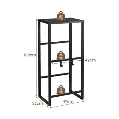 GAINOOM 3-Tier Drink Crate Rack Heavy-duty Metal Storage Rack with 3 ...