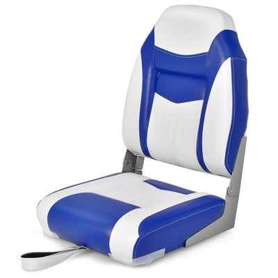 GAINOOM Boat Seat Folding Fishing Boat Chair W/ Long Fixation Strap ...