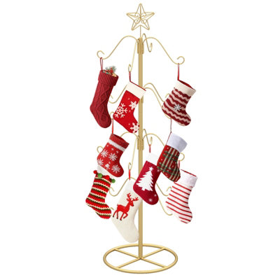 GAINOOM Christmas Stocking Holder Stand 48 Inch Display Tree with 16 ...