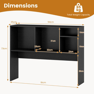 GAINOOM Desk Bookshelf Countertop Storage Organizer with 4 Cubbies ...