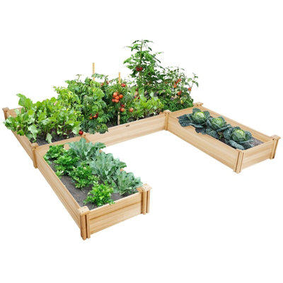 GAINOOM Garden Bed Wooden Raised Box Outdoor Planter Container for ...