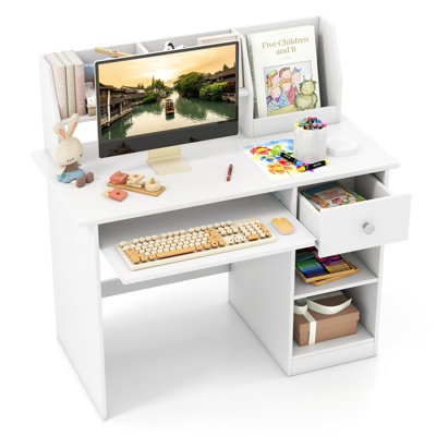 GAINOOM Kids White Study Desk Multifunctional Student Desk for Boys and ...