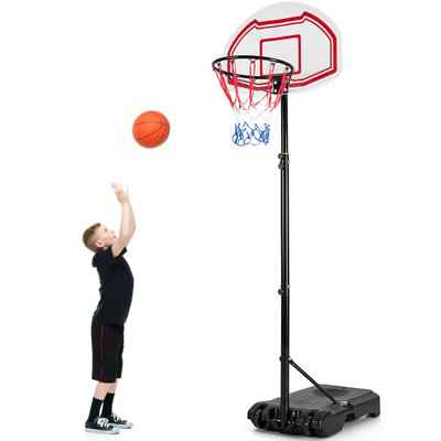 GAINOOM Outdoor Portable Basketball Hoop Height Adjustable Basketball ...