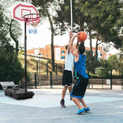 GAINOOM Outdoor Portable Basketball Hoop Height Adjustable Basketball ...