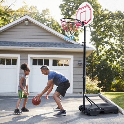 GAINOOM Outdoor Portable Basketball Hoop Height Adjustable Basketball ...