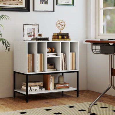 GAINOOM Record Player Stand White Turntable Table with Charging Station ...