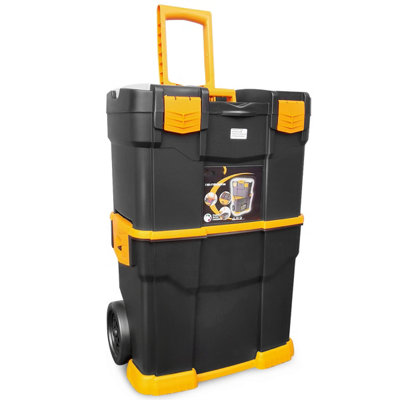 GAINOOM Rolling Stackable Toolbox Heavy Duty Mobile Toolbox Portable 3 ...