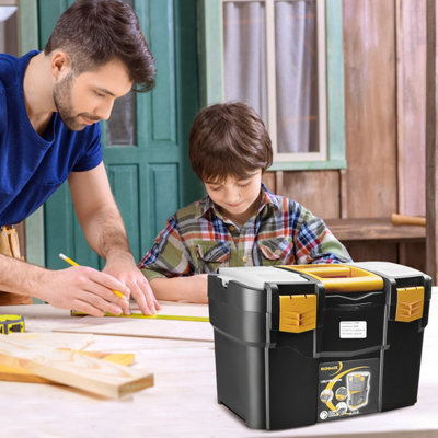GAINOOM Rolling Stackable Toolbox Heavy Duty Mobile Toolbox Portable 3 ...