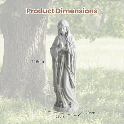 GAINOOM Virgin Mary Statue 74.5 cm Tall Outdoor Religious Sculpture ...