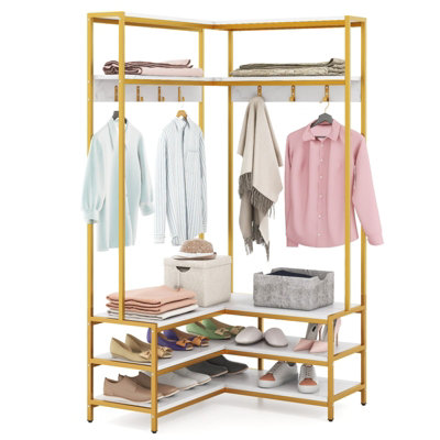 L Shaped Clothes Rack