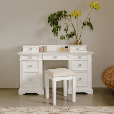 Shop Gainsborough Dressing Table with Extension Drawers and Crystal Handles