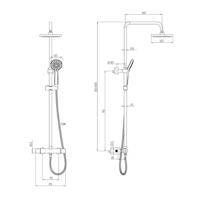 Gainsborough GDRP Round Dual Outlet Cool Touch Mixer Shower Chrome