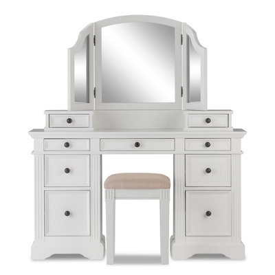 Gainsborough Large 3-Way Dressing Table Mirror - White