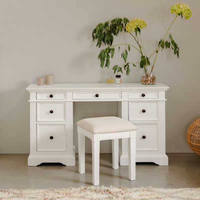 Gainsborough White Dressing Table with 7 Drawers