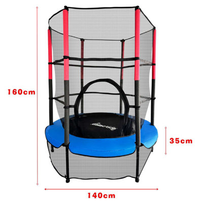 Galactica Mini Trampoline 4.5FT 55inch with Safety Net Enclosure Indoor ...