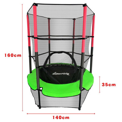 Galactica Mini Trampoline 4.5FT 55inch with Safety Net Enclosure Indoor ...