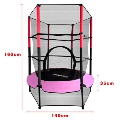 Galactica Mini Trampoline 4.5FT 55inch with Safety Net Enclosure Indoor ...