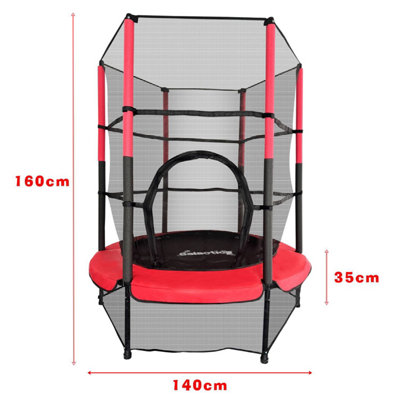 Galactica Mini Trampoline 4.5FT 55inch with Safety Net Enclosure Indoor ...