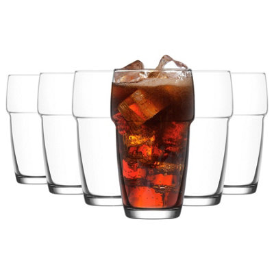 Galata Stacking Highball Glasses - 340ml - Pack of 6 | DIY at B&Q