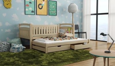 Galaxy Bed with Trundle and Storage and Mattresses W1980mm x H850mm x ...