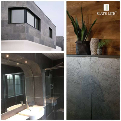 Galaxy Black Slate Veneer 122 x 61cm Sheet