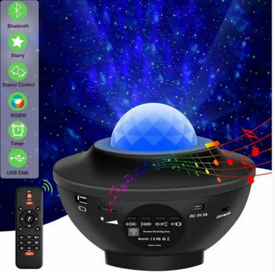 Galaxy Projector Colour Changing Nebula Wave Effect LED Light with ...