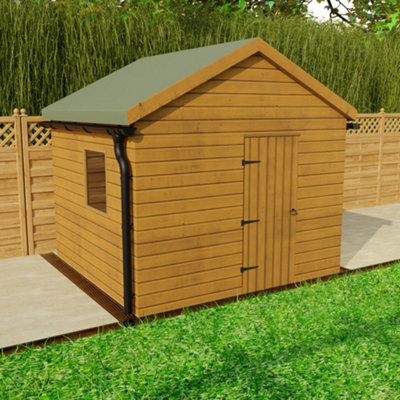 Galeco Steel Gutter Small Shed Pack Apex Style Roof - 6x4 to 10x8 Black