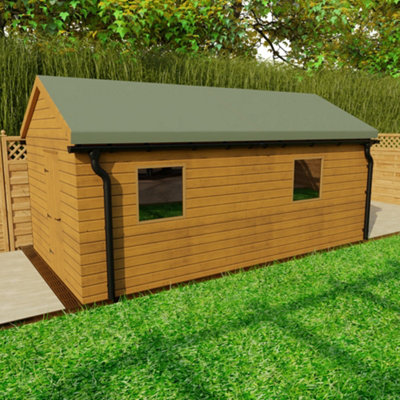 Galeco Steel Gutter Standard Shed Pack Apex Style Roof - 12x6 to 20x12 ...