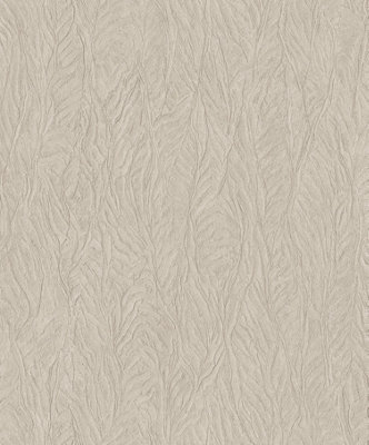 Galerie Ambiance Taupe Beige Leaf Emboss Embossed Wallpaper | DIY at B&Q