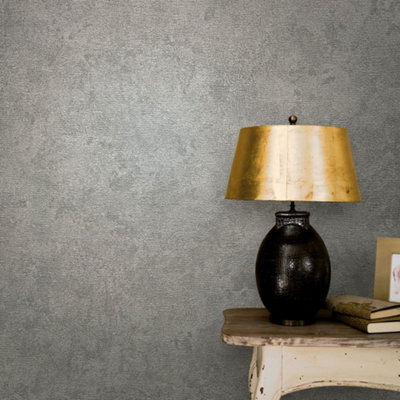 Galerie Avalon Grey Mottled Texture Embossed Wallpaper