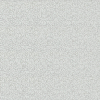 Galerie Classic Silks 4 Silver Grey Scroll Trail Wallpaper