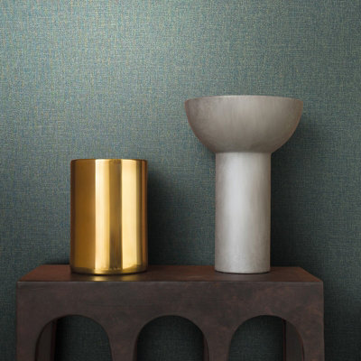 Galerie Eclectic Blue Plain Texture Wallpaper