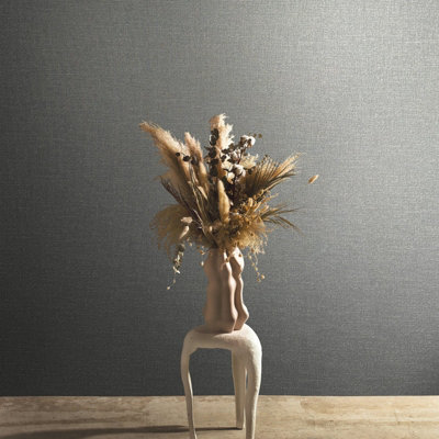 Galerie Eclectic Grey Plain Texture Wallpaper