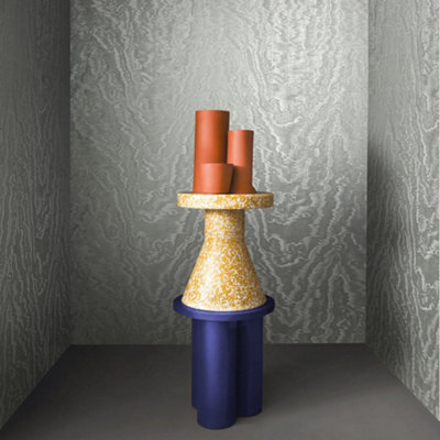 Galerie Eclectic Silver Grey Metallic Look Wallpaper