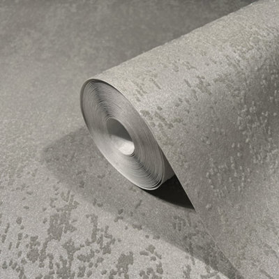 Galerie Eclectic Silver Grey Metallic Look Wallpaper
