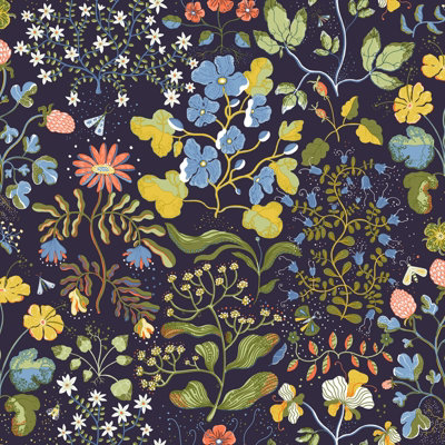 Galerie Fagring Floral Blue Wallpaper