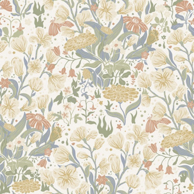 Galerie Fagring Floral Green Wallpaper