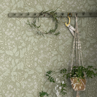 Galerie Fagring Floral Green Wallpaper
