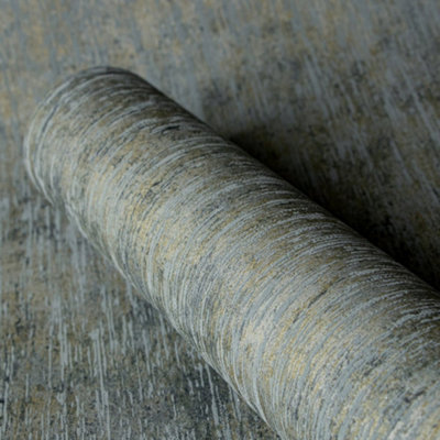 Galerie Feel Blue Metallic Bark Wallpaper Roll