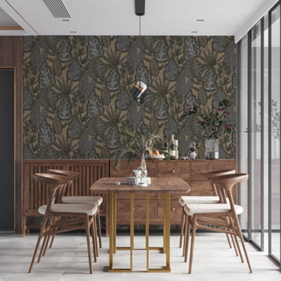 Galerie Flourish Bronze Tree Leaf Wallpaper FL61115