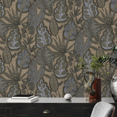 Galerie Flourish Bronze Tree Leaf Wallpaper FL61115
