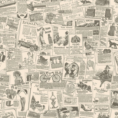 Galerie Fresh Kitchens 5 Cream Vintage Magazine Ads Smooth A4 Wallpaper ...