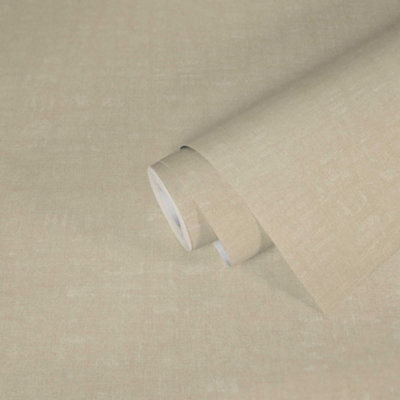 Galerie Fusion Cream Linen Effect Textured Wallpaper