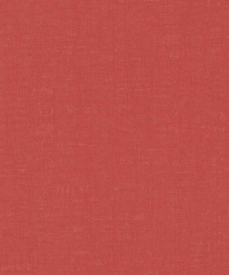 Galerie Fusion Red Linen Effect Textured A4 Wallpaper Sample