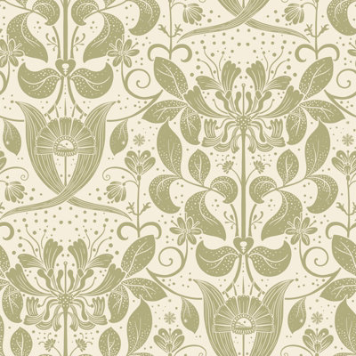 Galerie Hjarterum Collection Cream Berit Honeysuckle Trellis A4 ...