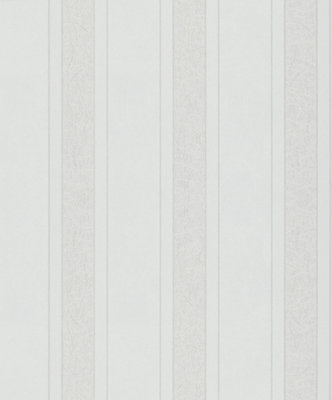 Galerie Home Collection White Modern Stripes Wallpaper Roll | DIY at B&Q