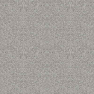 Galerie Homestyle Dark Grey Distressed Paisley Smooth Wallpaper | DIY ...