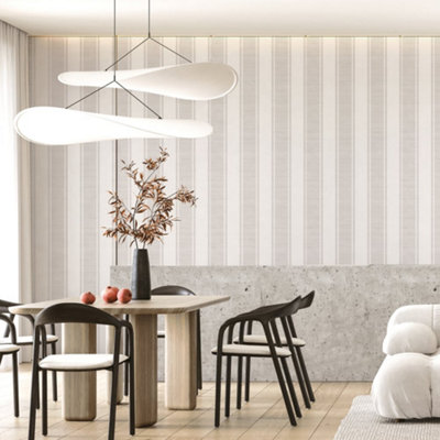 Galerie Italian Silks and Damasks Grey Stripe Wallpaper
