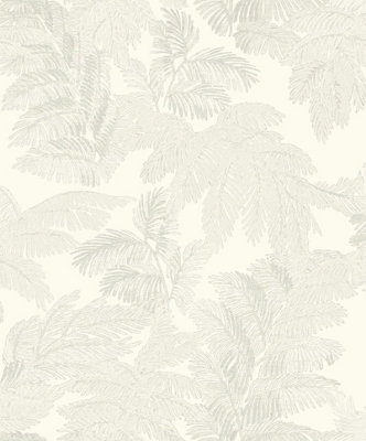 Galerie Italian Style Cream Palm Leaf Design A4 Wallpaper Sample