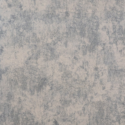 Galerie Julie Feels Home Blue Shimmery Plain Texture Wallpaper Roll ...